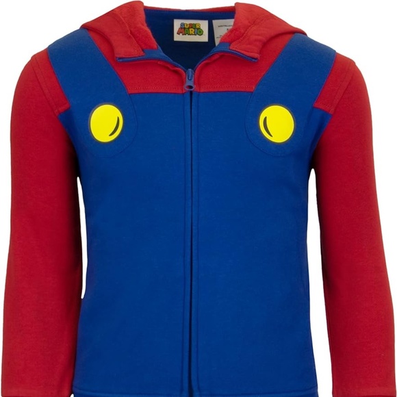 Nintendo | Jackets & Coats | Super Mario Bros Boys Costume Hoodies ...